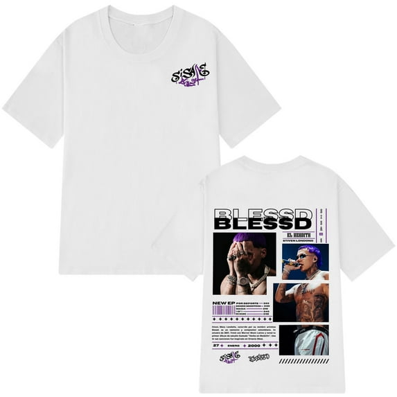 Blessd SI SABE Merch Unisex Oversized Soft Cotton Crewneck T-Shirt ...