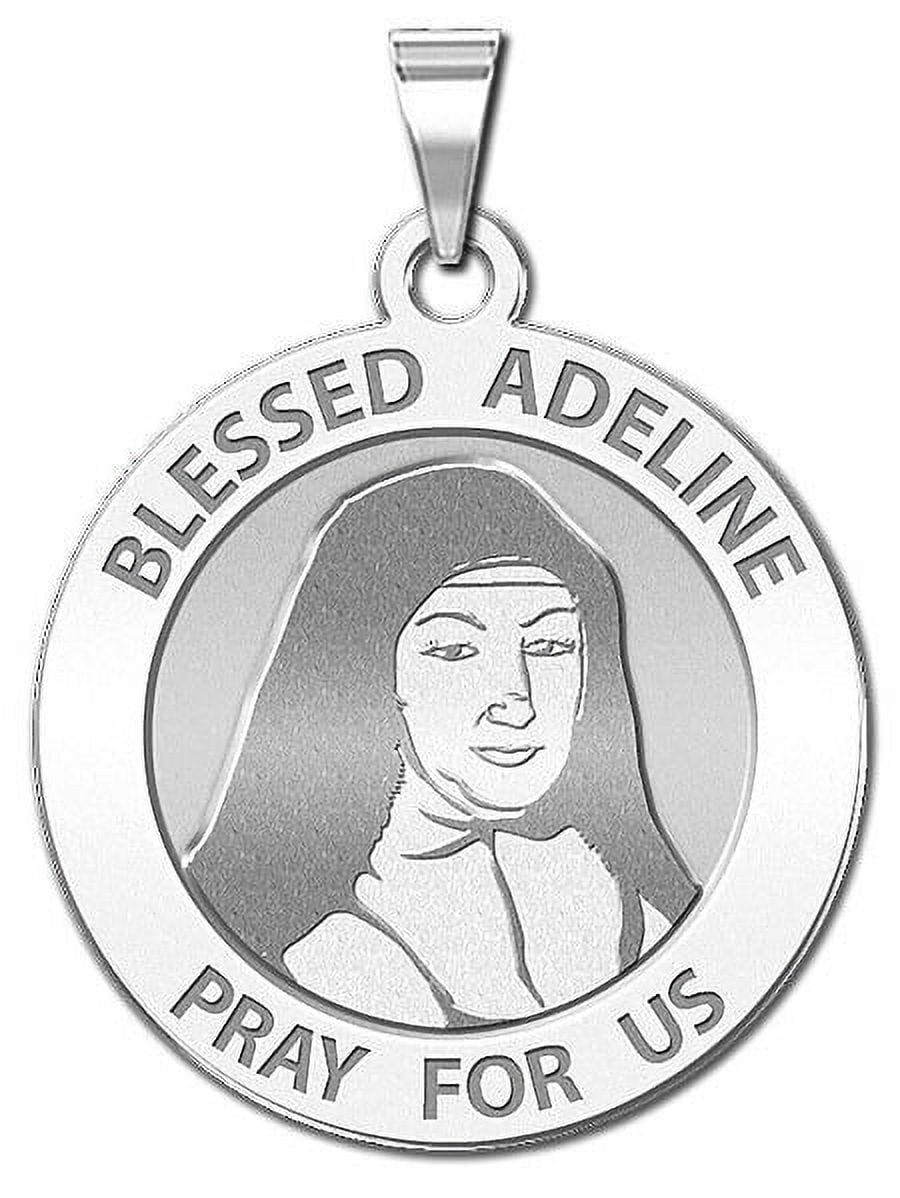 Blessed Adeline Religious Medal - - 3/4 Inch Size of a Nickel -Sterling ...
