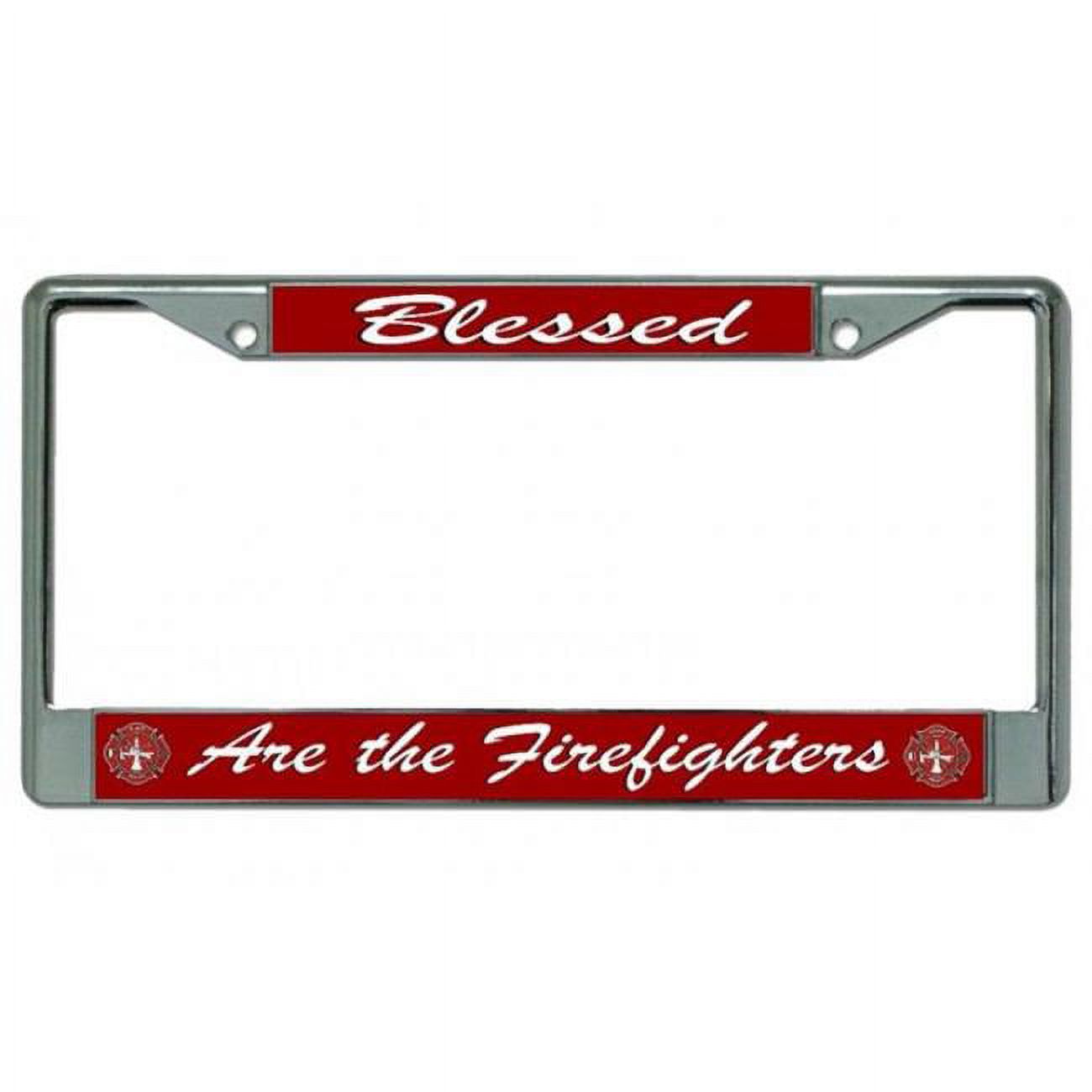 Blessed Are The Firefighters #3 Chrome License Plate Frame - Walmart.com