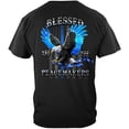 Blessed Are The Peacemakers Bald Eagle Thin Blue Line American Flag T ...