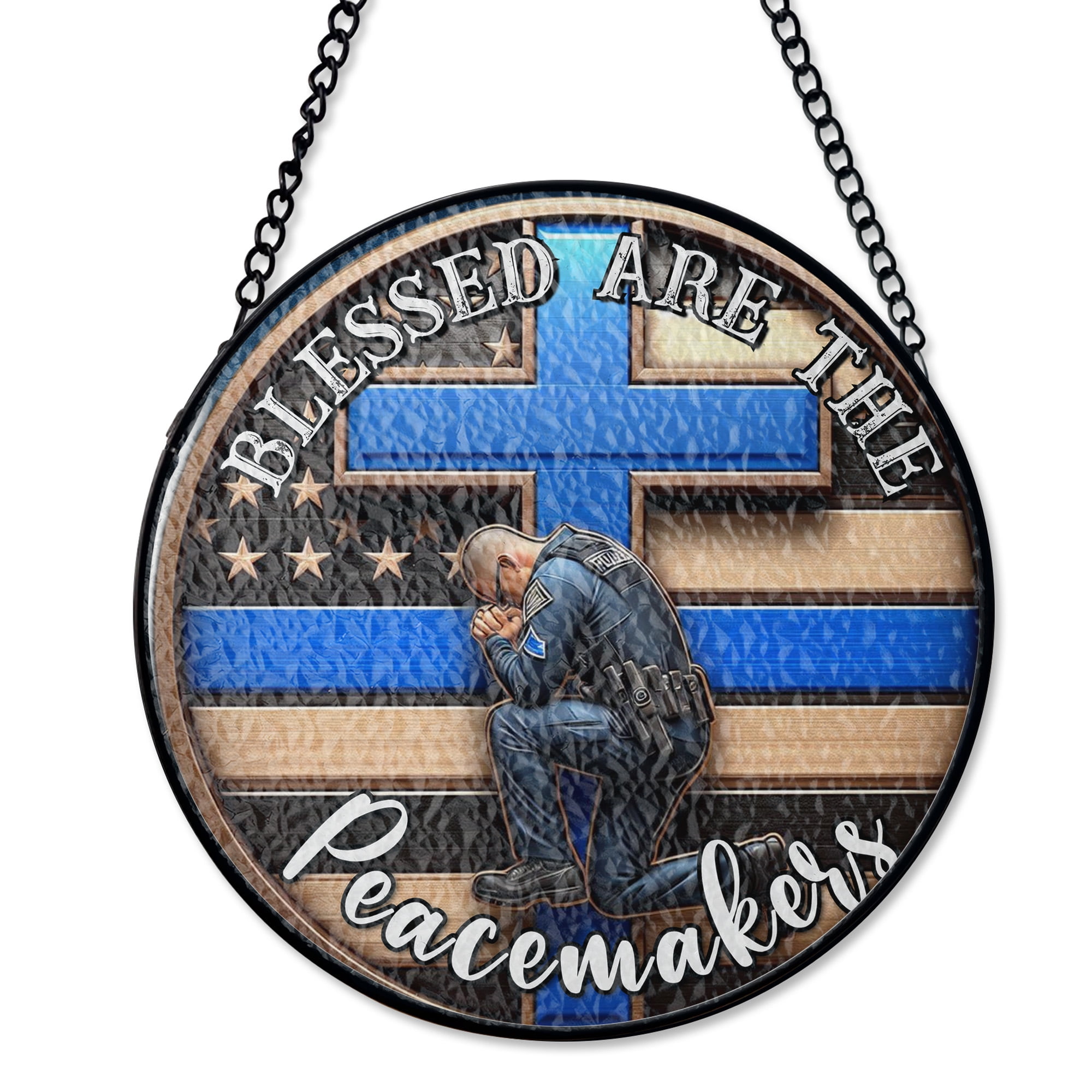 Blessed Are The Peacemakers Police Law Enforcement Officer Stained ...