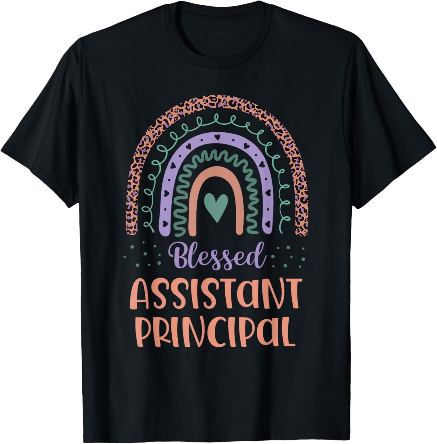 Blessed Assistant Principal Back To School Boho Rainbow T-Shirt ...