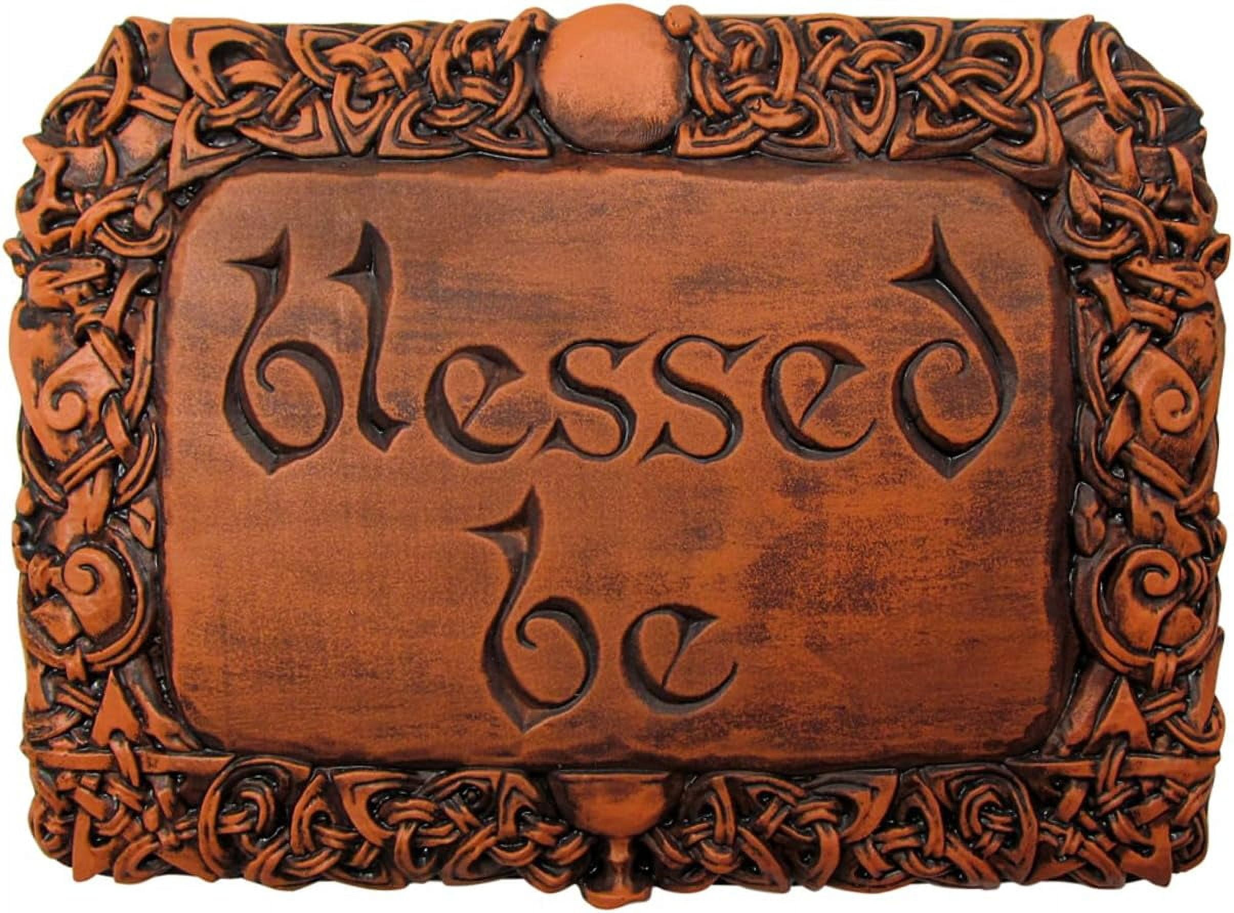 Blessed Be Wall Plaque - Wiccan Pagan Sign Art Home (Wood Finish ...