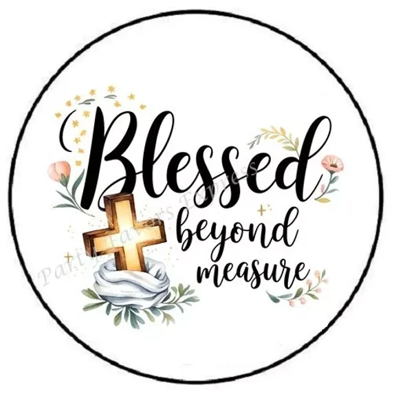 Blessed Beyond Measure Religious Stickers Party Favors Phone Decal ...