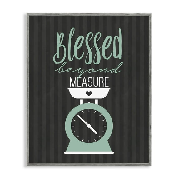Blessed Beyond Measure Scale Gray Framed Giclee Art, design by Lettered ...