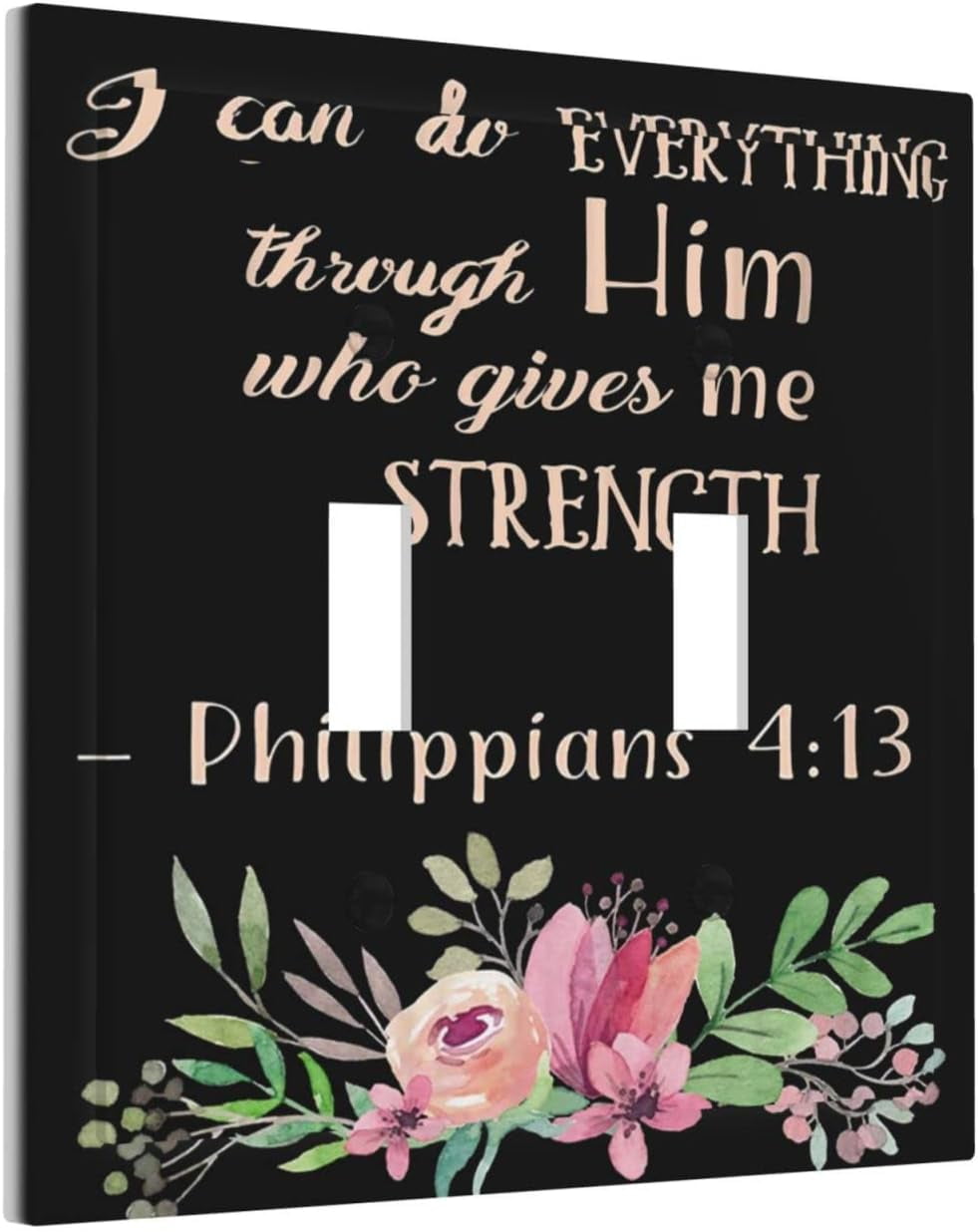 Blessed Bible Verse Christian Floral Flower Leaves Decorative Light ...