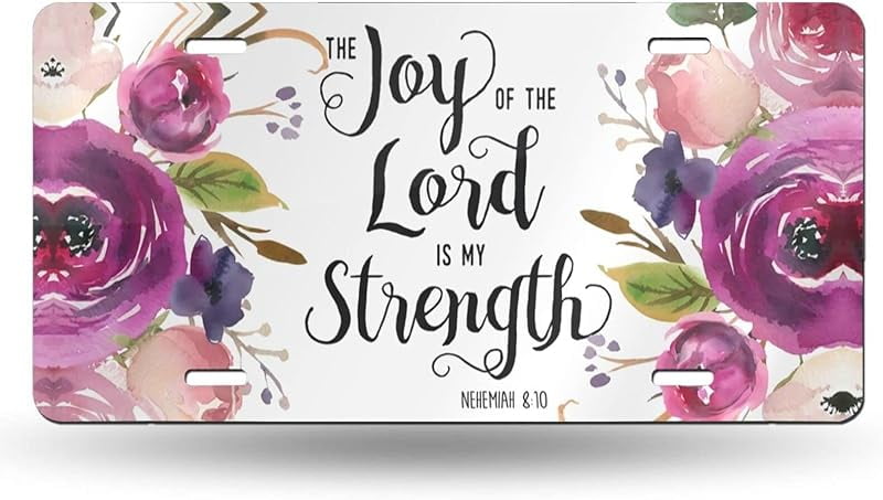 Blessed Blue Glitter Like Christian Religious Front License Plate ...