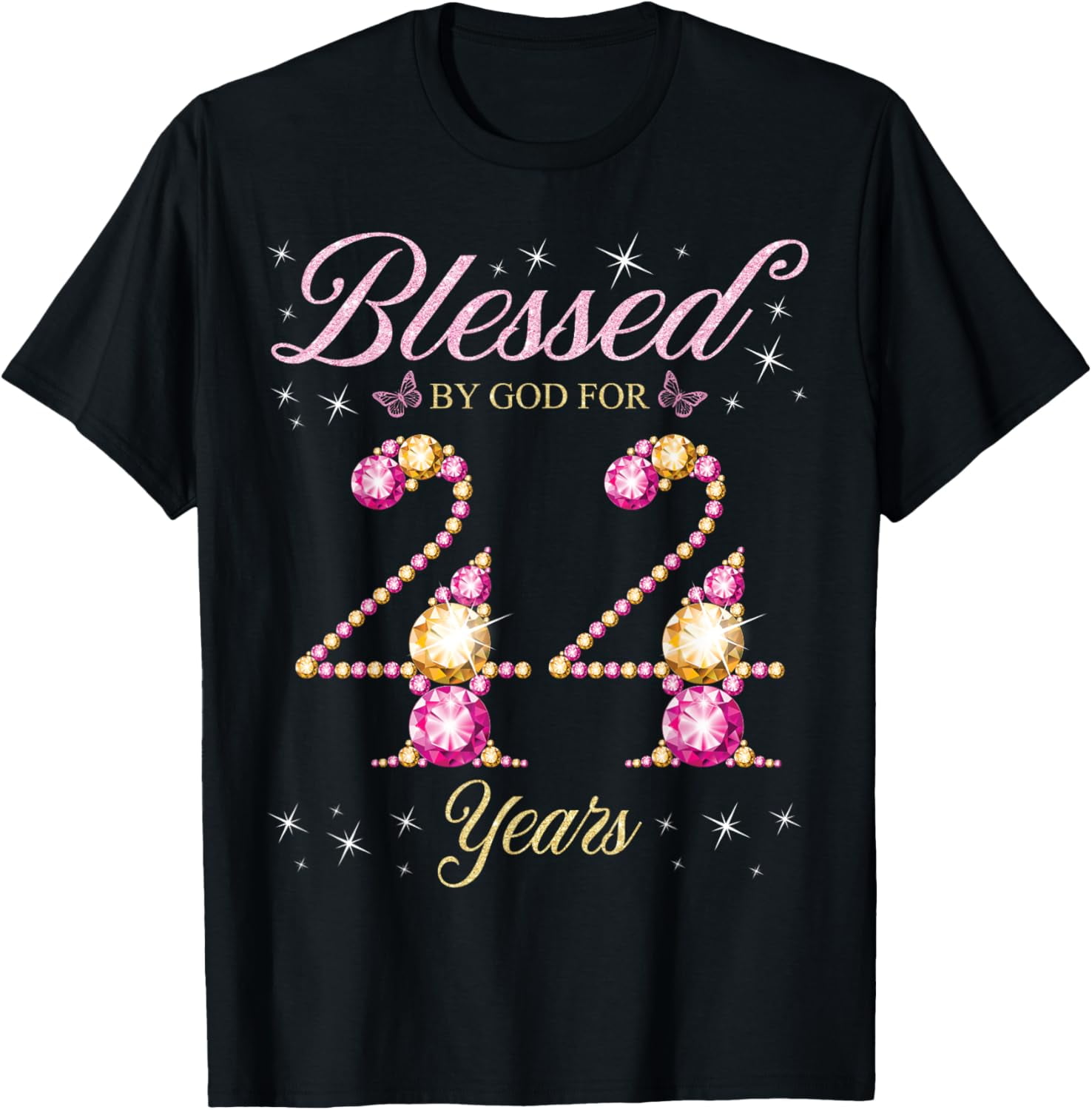 Blessed By God For 44 Years Old 44th Birthday Party T-Shirt - Walmart.com