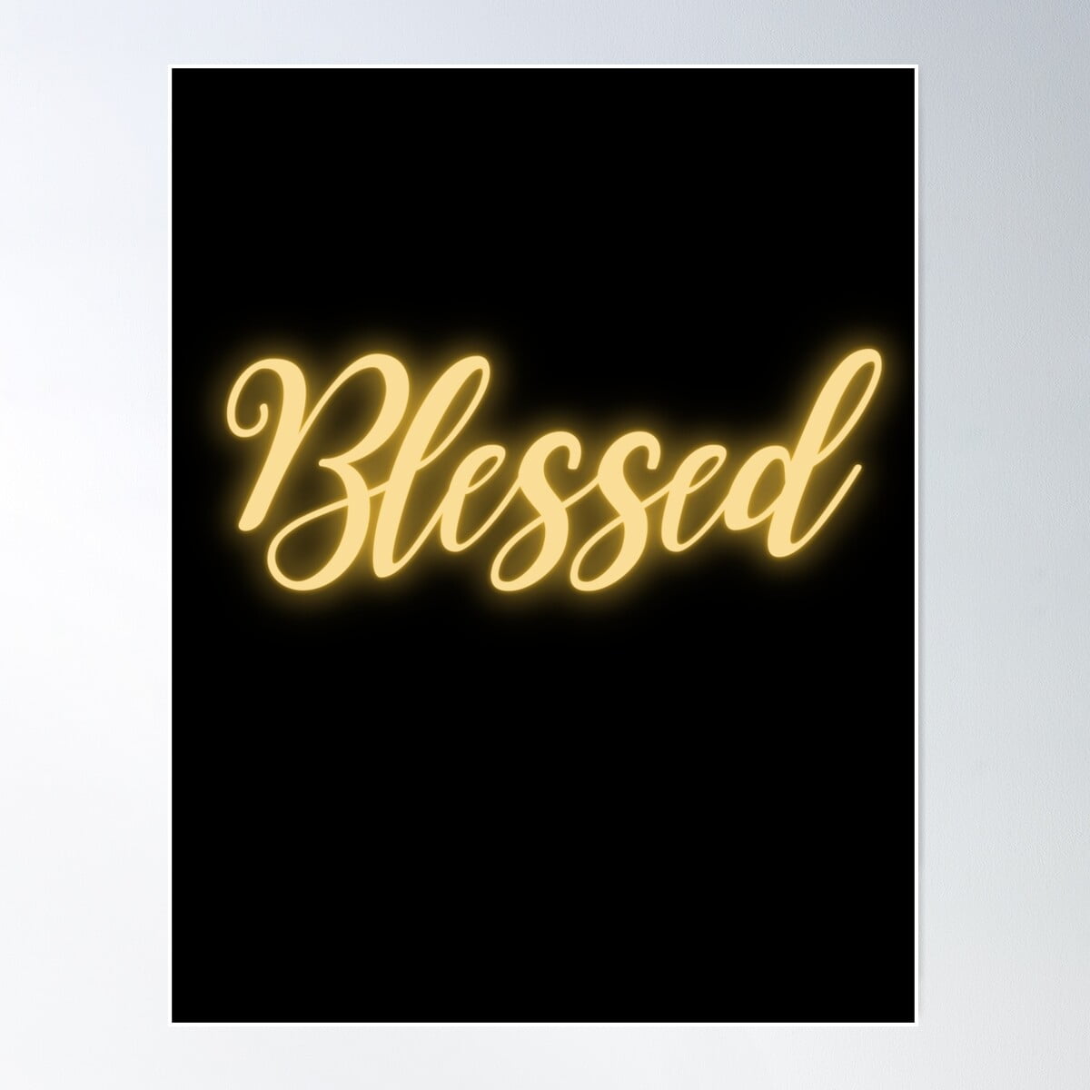 Blessed By God Poster Wall Art, Modern Wall Decor For Living Room ...