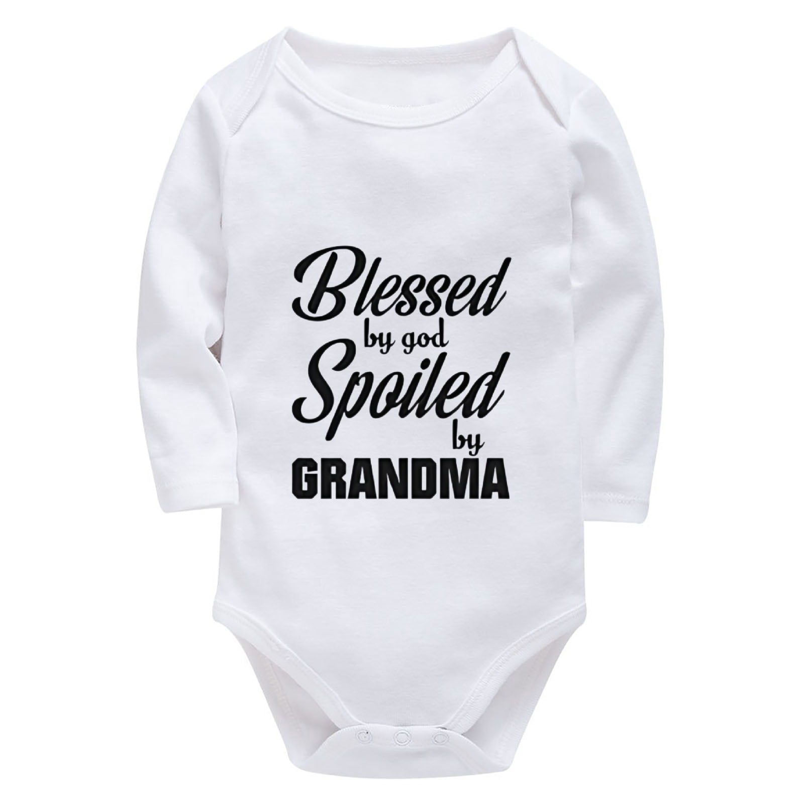 Blessed By God Spoiled By Grandma Newborn Bring Home Outfits Girl Long ...