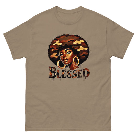 Blessed Camo Afro Queen Unisex Classic Tee – Bold Empowering Art ...