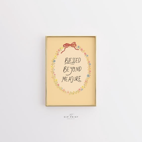 Blessed Christian Nursery Wall Art, Bible Verse Decor, Unframed Paper ...