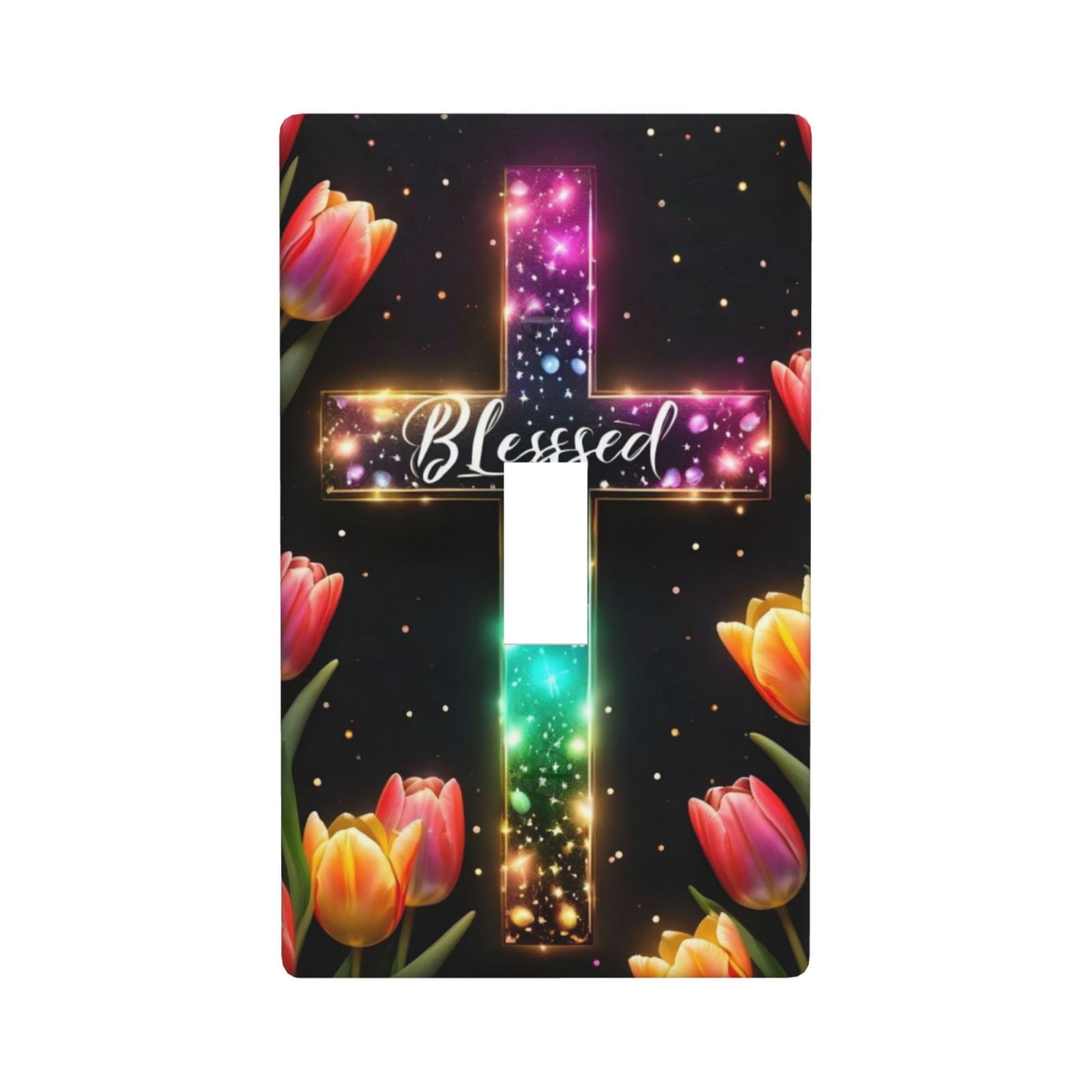 Blessed Cross God Decorative Light Switch Cover Plate, 1 Gang Wall ...