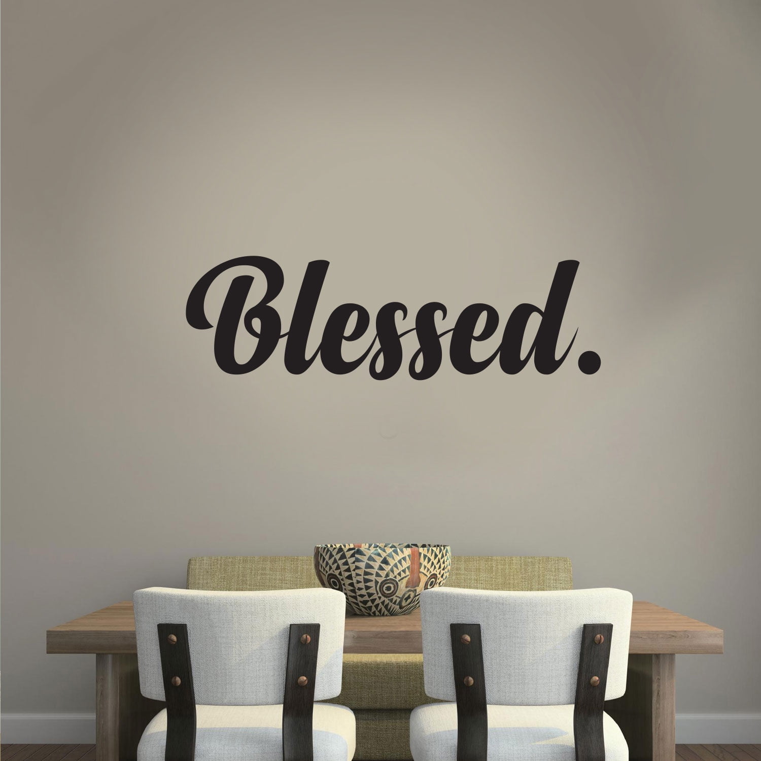 Blessed Cursive Vinyl Lettering - Inspirational Religious Quotes Wall ...