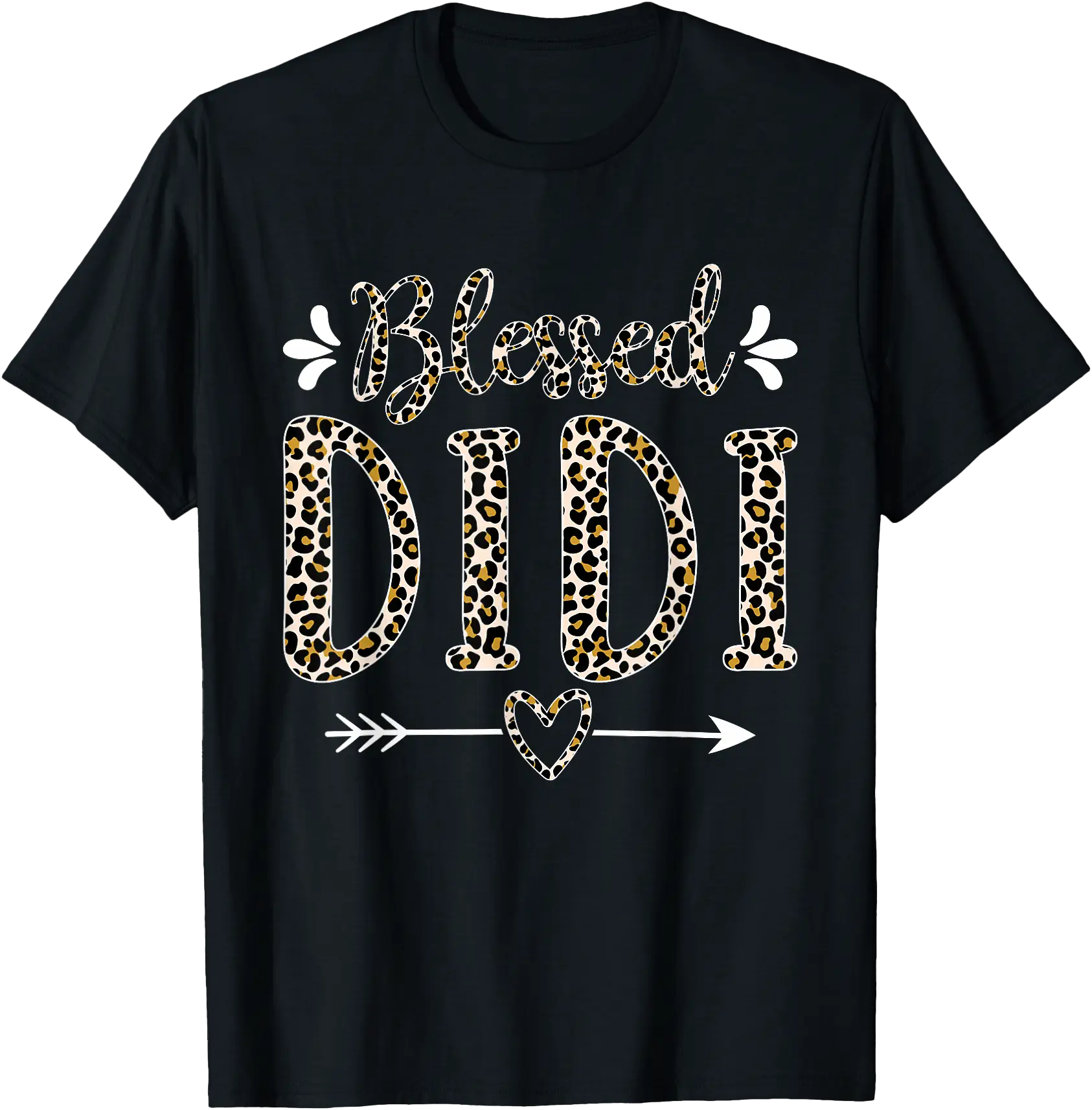 Blessed Didi Leopard Heart Mothers Day T-Shirt for Grandmothers ...