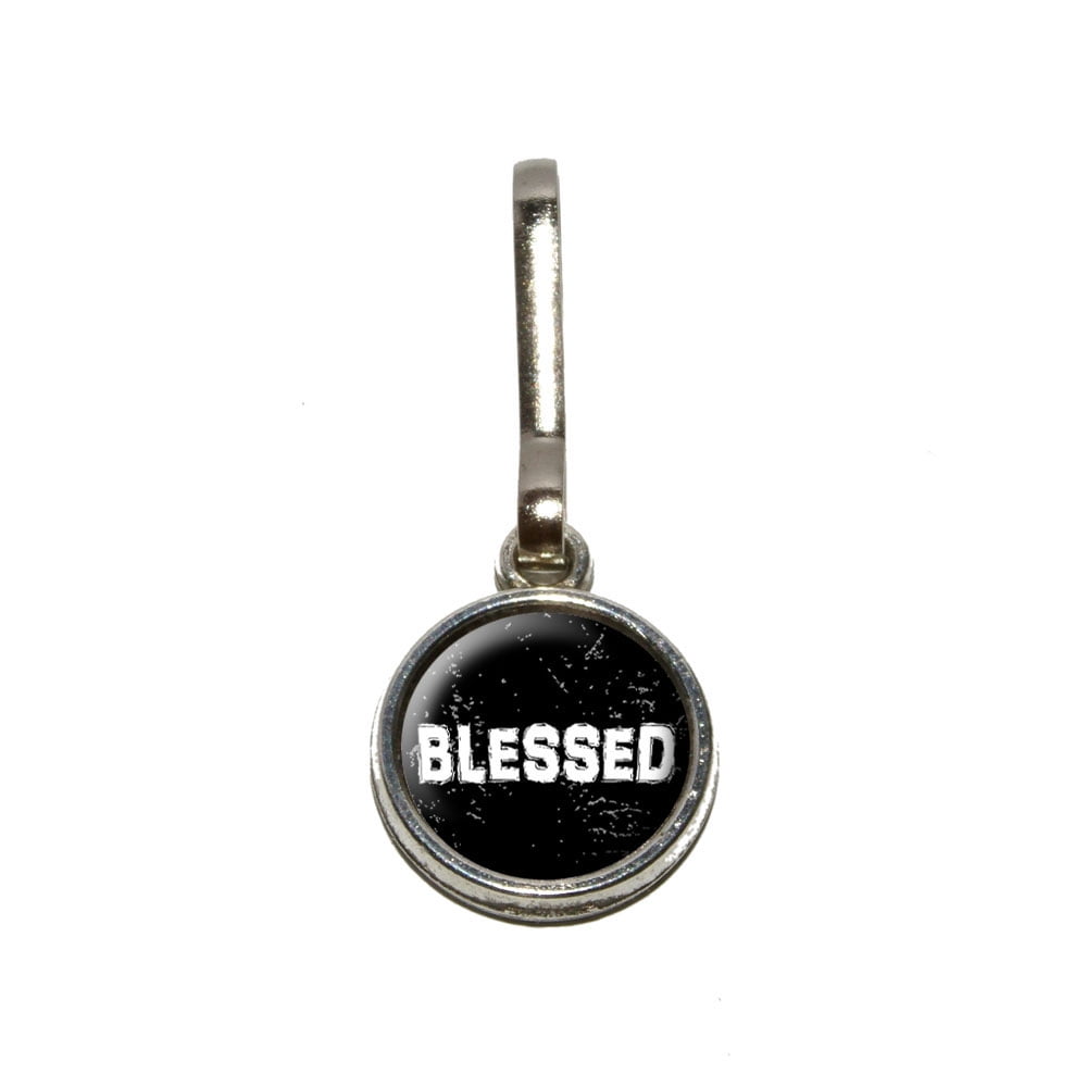 Blessed Distressed - Christian Religious Inspirational Charm Zipper ...