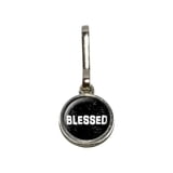 Blessed Distressed - Christian Religious Inspirational Charm Zipper ...