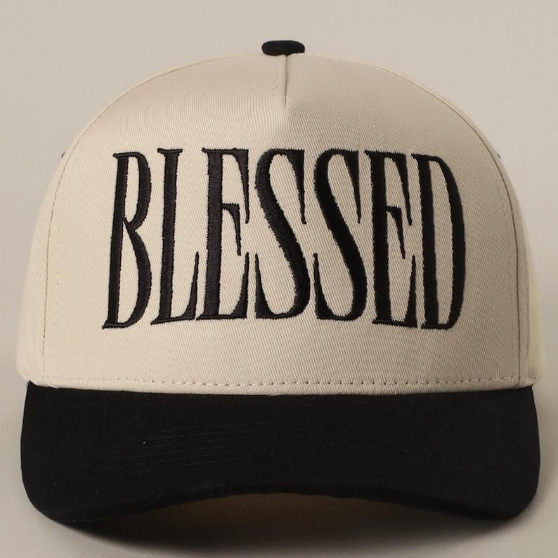 Blessed Embroidered Cap, Inspirational Fashion Accessory for Faith ...