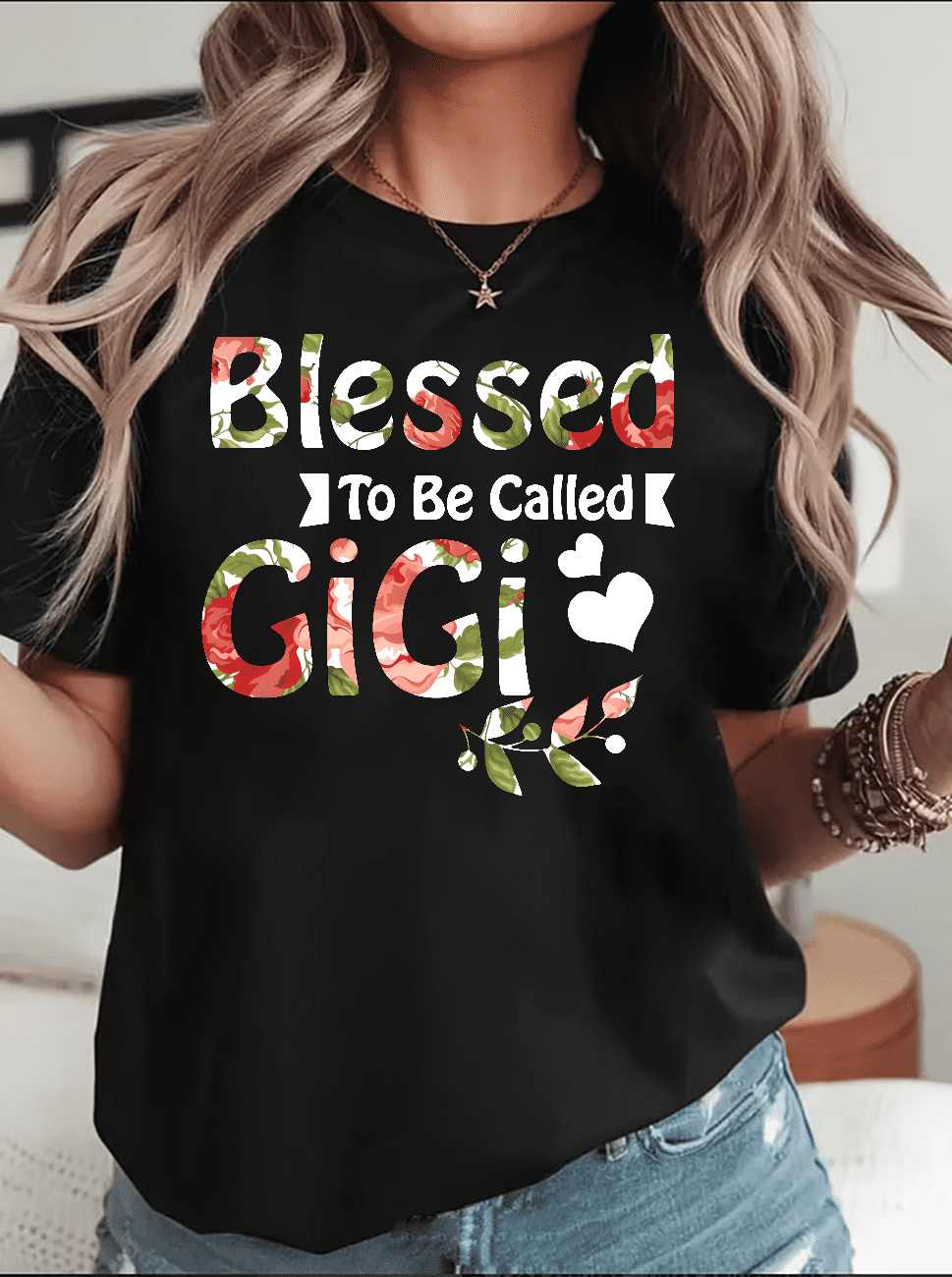 Blessed Funny Grandma Gift Loving Quote Nana Granny Family Unisex T ...