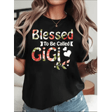 Blessed Funny Grandma Gift Loving Quote Nana Granny Family Unisex T ...