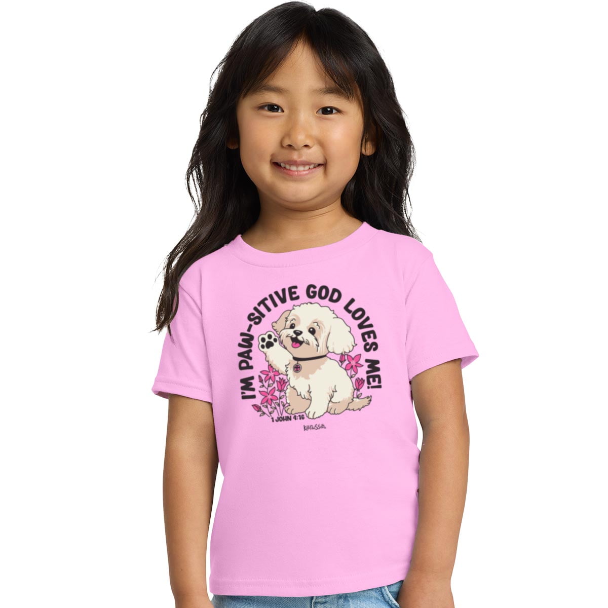 Blessed Girl Kids T-Shirt Cute Puppy - Walmart.com