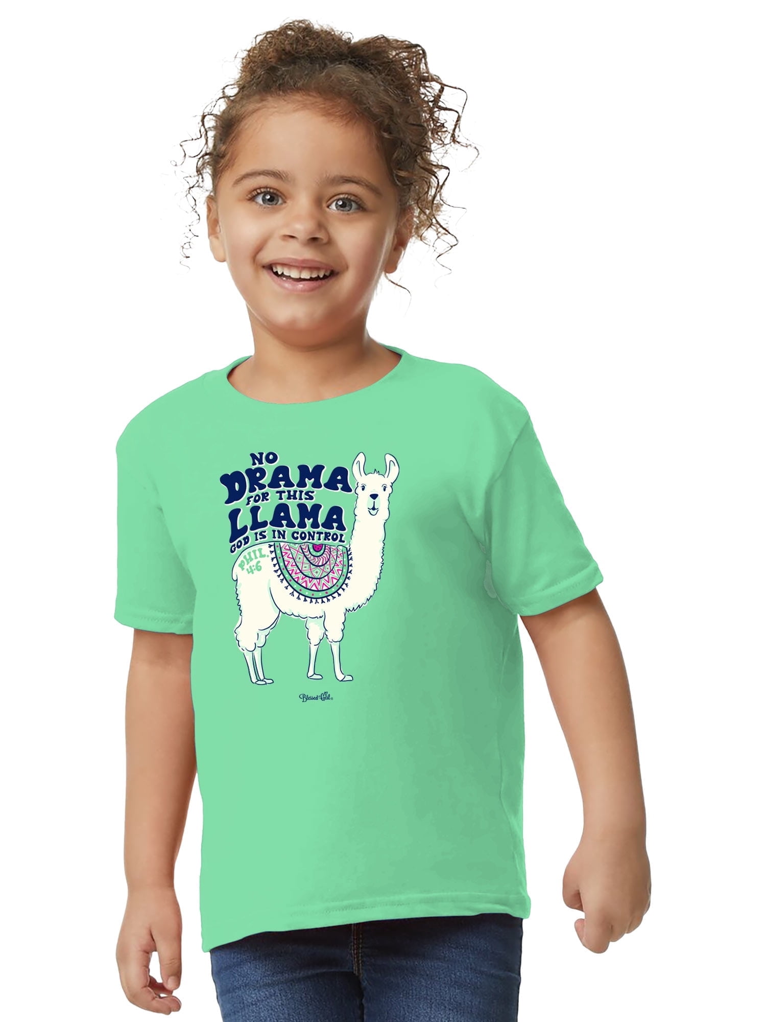 Blessed Girl Kids T-Shirt No Drama - Walmart.com