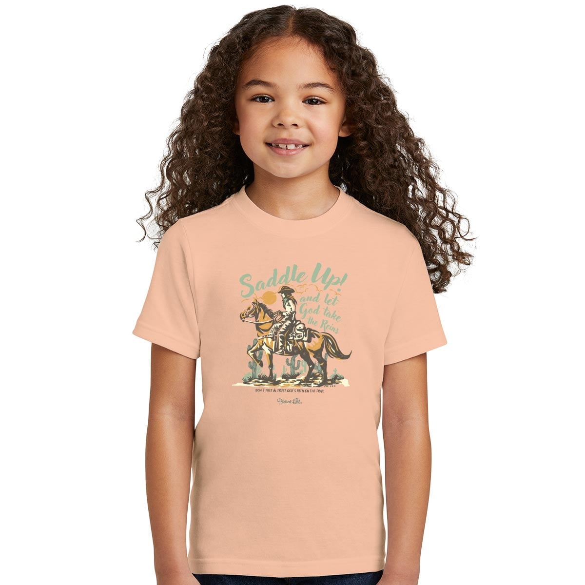 Blessed Girl Kids T-Shirt Saddle Up - Walmart.com