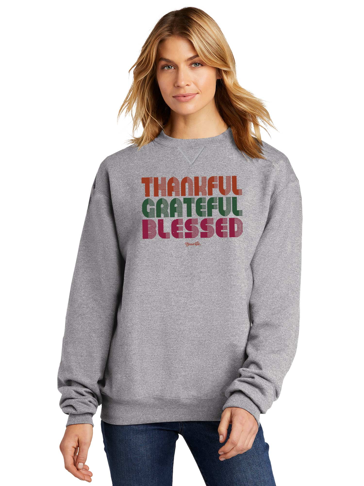 Blessed Girl Womens Sweatshirt - Thankful Grateful - Athletic Heather ...