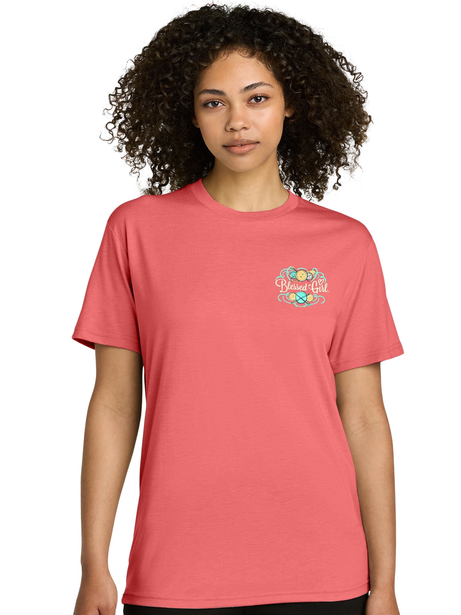 Blessed Girl Womens T-Shirt Hanging By A Thread - Walmart.com