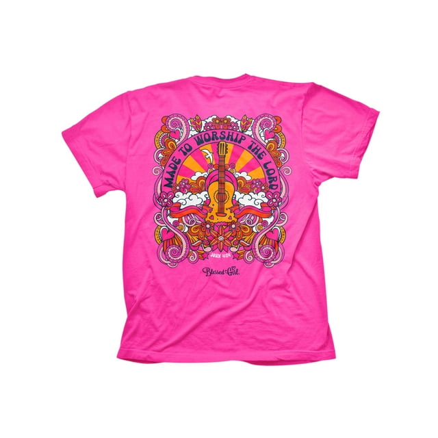 Blessed Girl Womens T-Shirt Made To Worship - Walmart.com