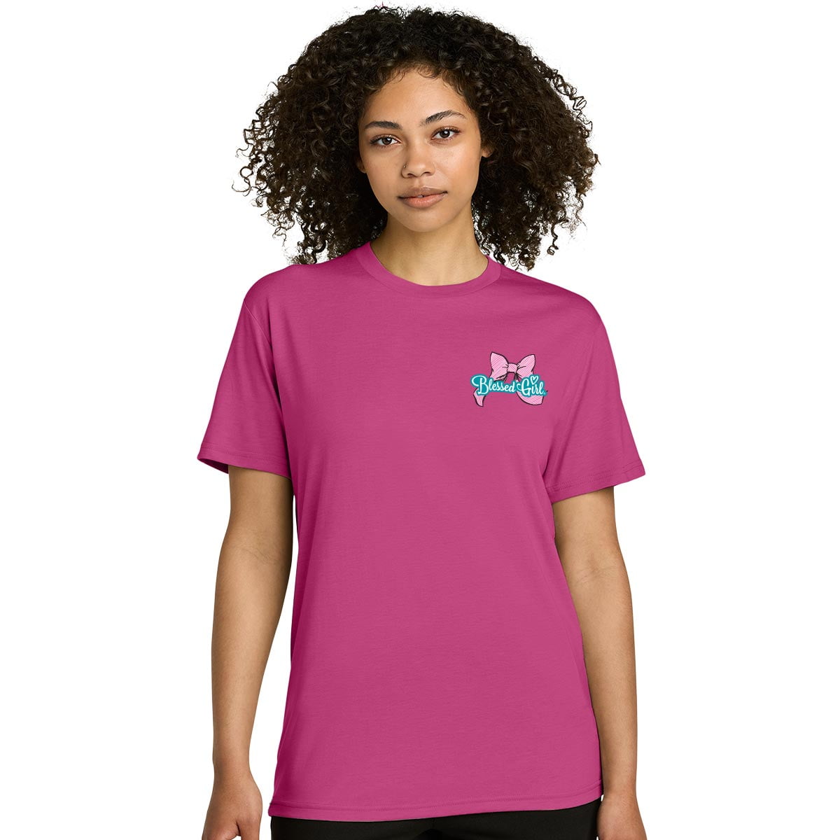 Blessed Girl Womens T-Shirt Pray Bows - Walmart.com