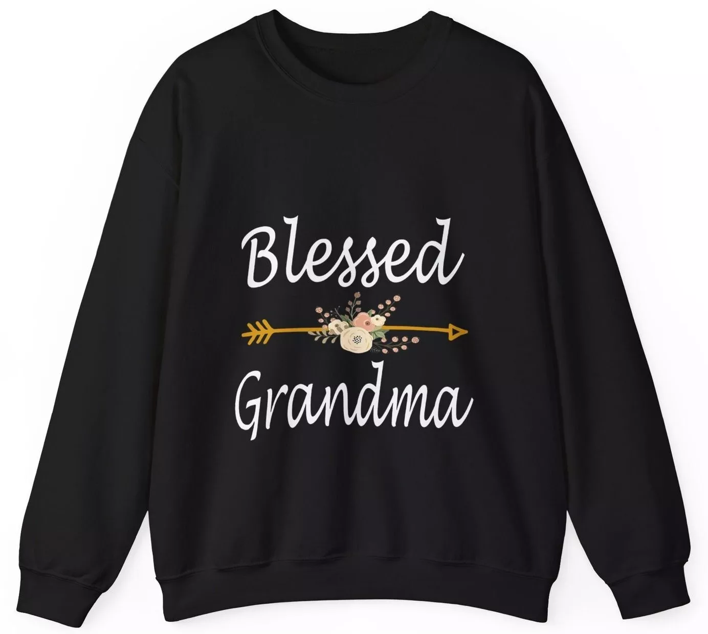 Blessed Grandma Sweatshirt, Granny Grandmother Mother's Day Floral ...