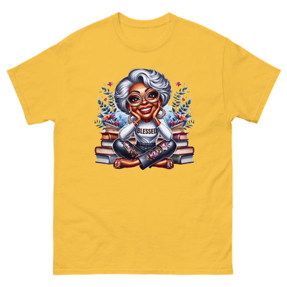 Blessed Grandma Unisex Classic Tee – Stylish Floral Book Lover Art ...