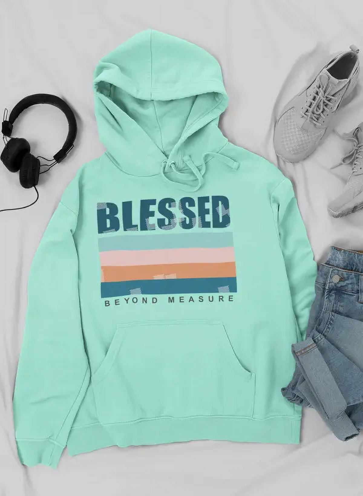 Blessed Hoodie - X-large / Heather Prism Dusty Blue - Walmart.com