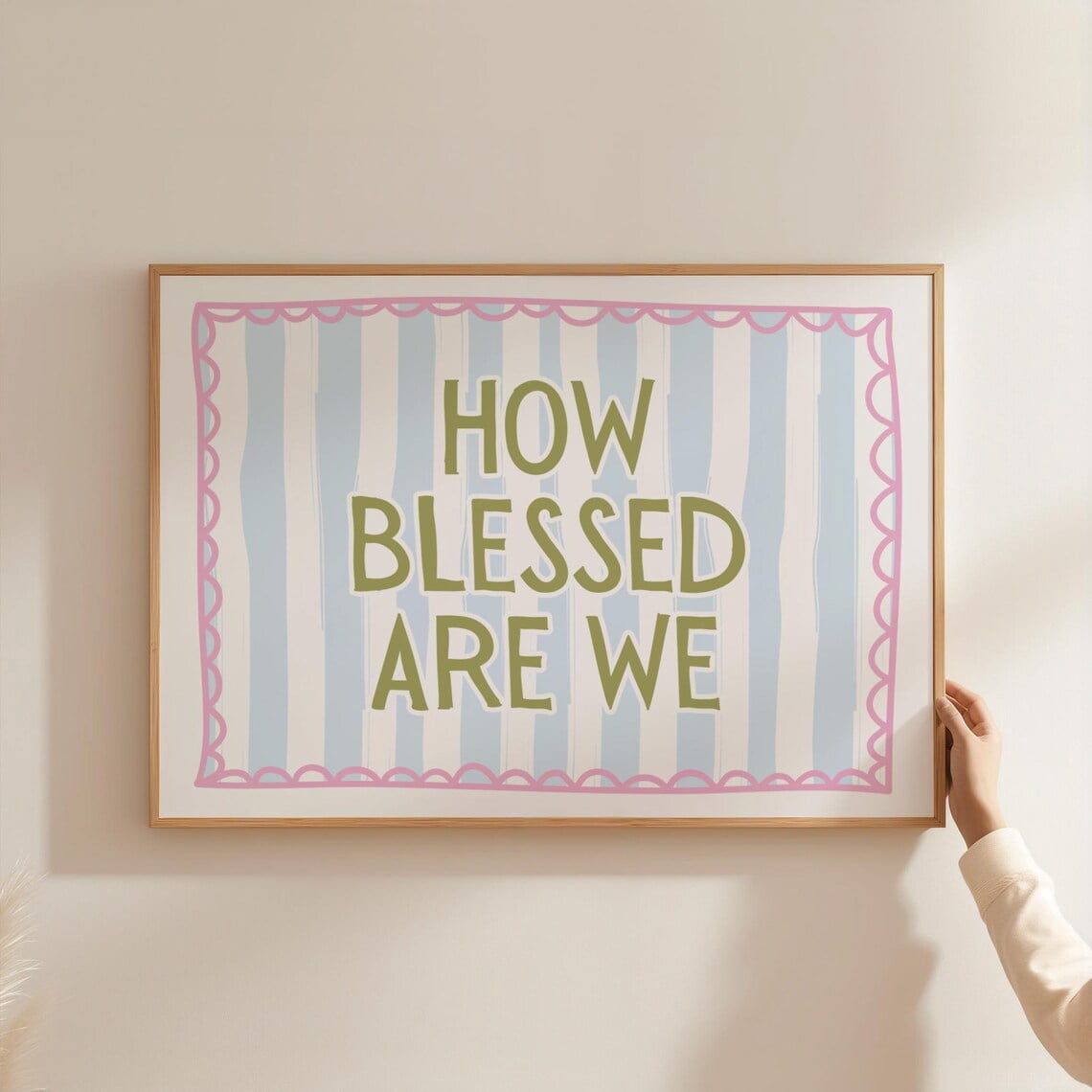How Blessed Are We Horizontal Trendy Christian Wall Art Christian ...
