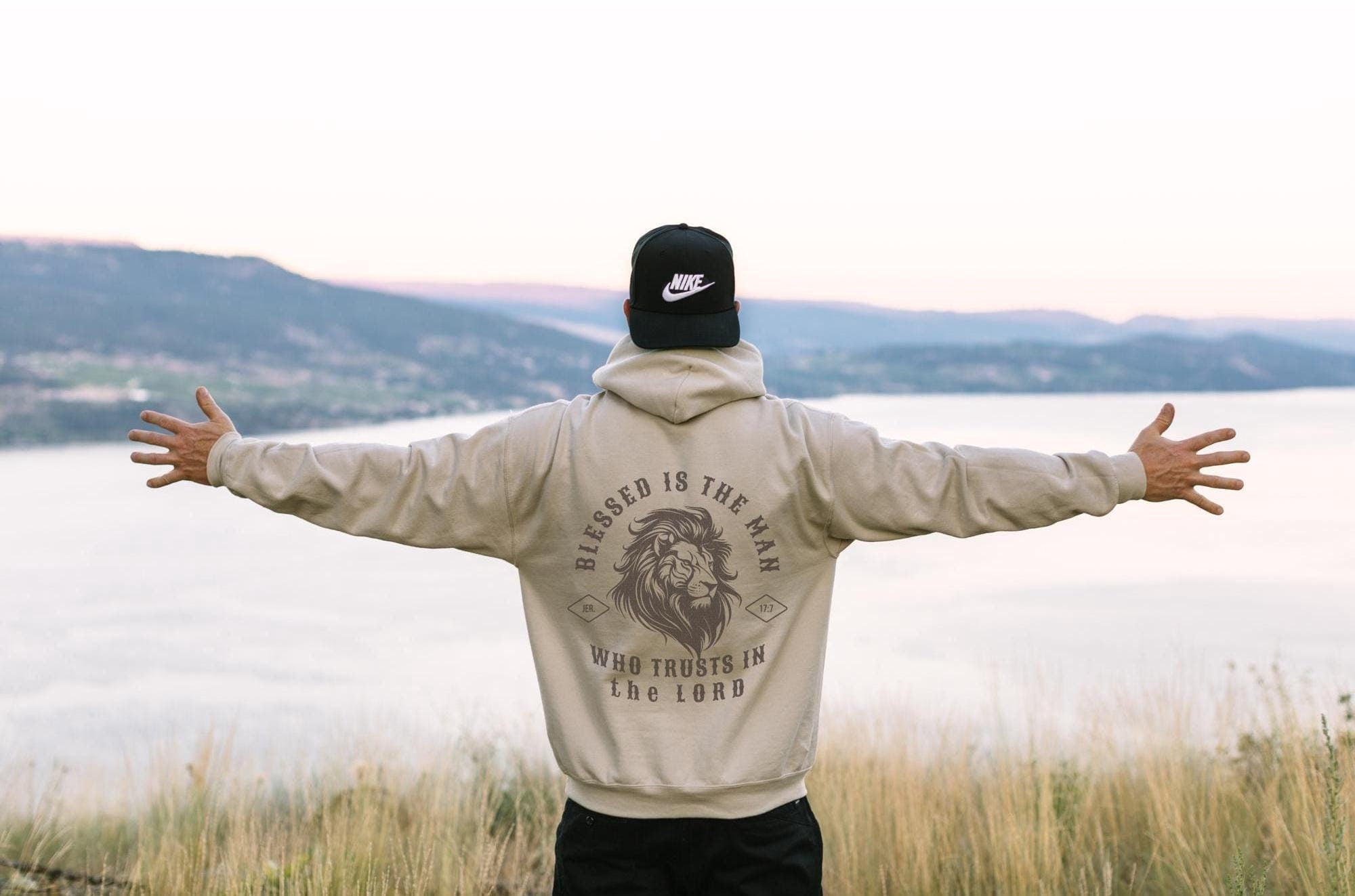 Blessed Is The Man Christian Hoodie Christian Spiritual Faith Based ...