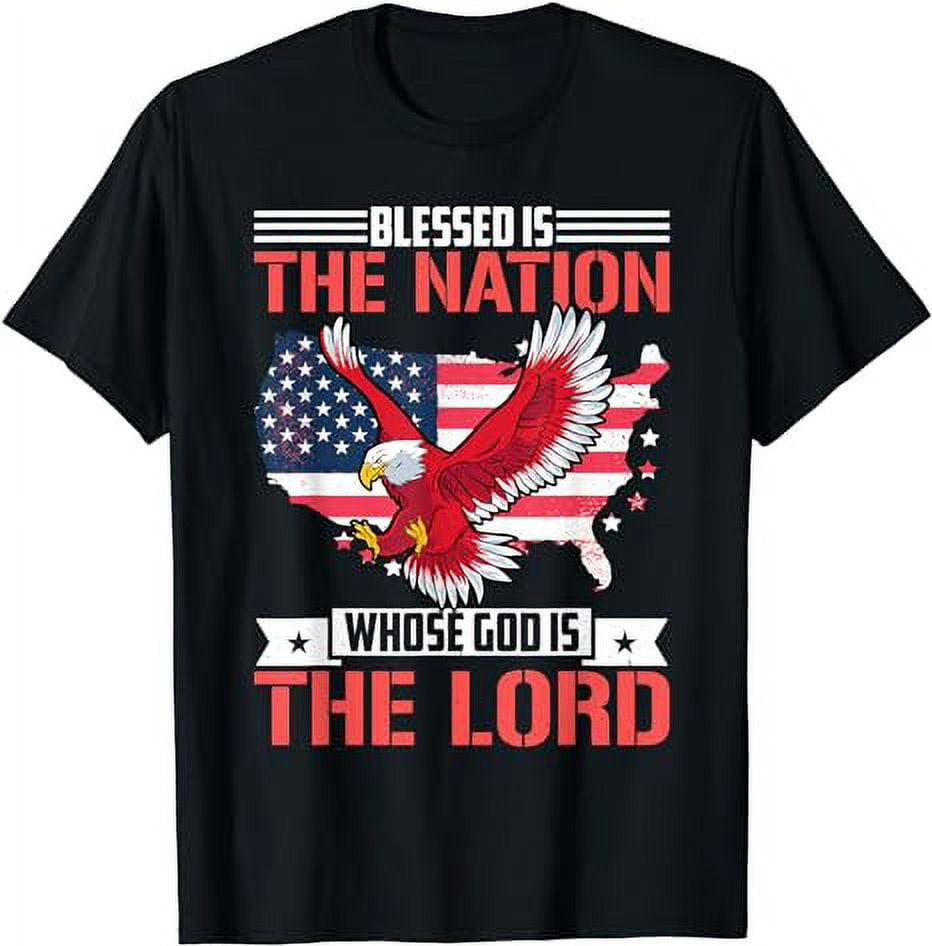 Blessed Is The Nation Whose God Is The Lord T-Shirt - Walmart.com