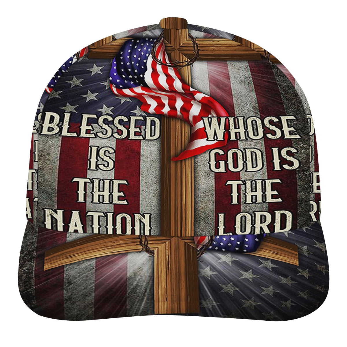 Blessed Is The Nation Whose God Is The Lord baseball cap hat - Walmart.com