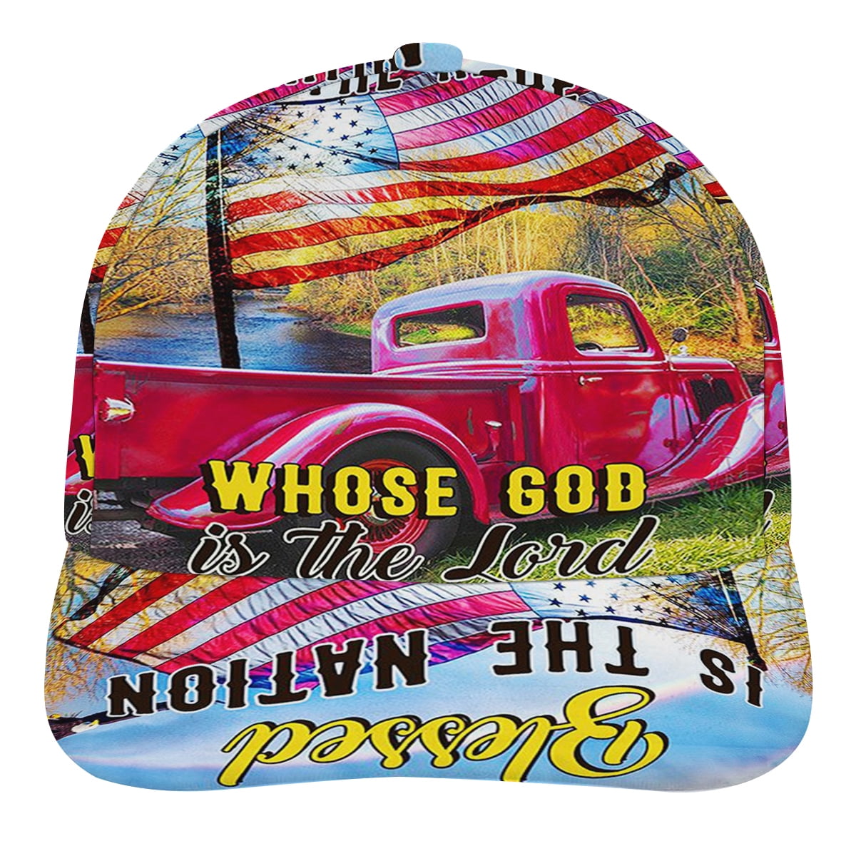 Blessed Is The Nation Whose God Is The Lord baseball cap hat - Walmart.com