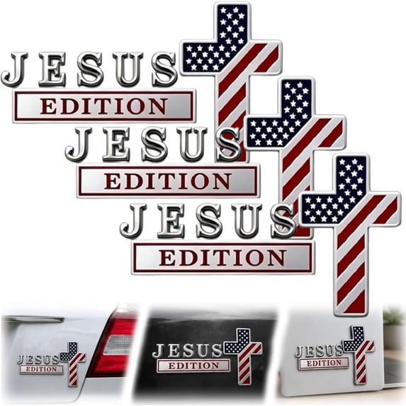 Blessed Jesus Edition Cross Emblem Metal Badge - Cross for Cars,We The ...