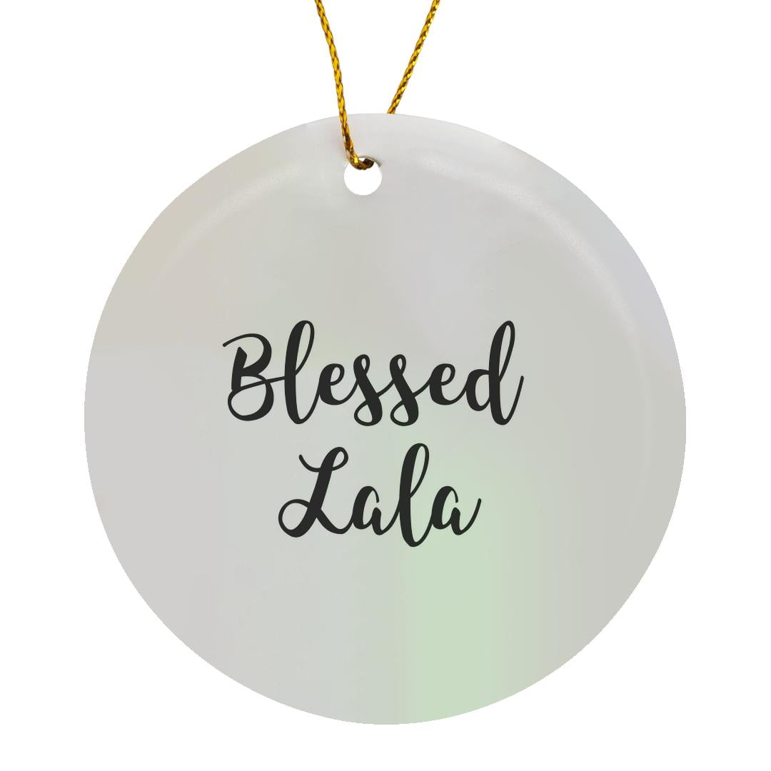 Blessed Lala Cursive Flowy Letters Typography Thankful Grandma La La ...