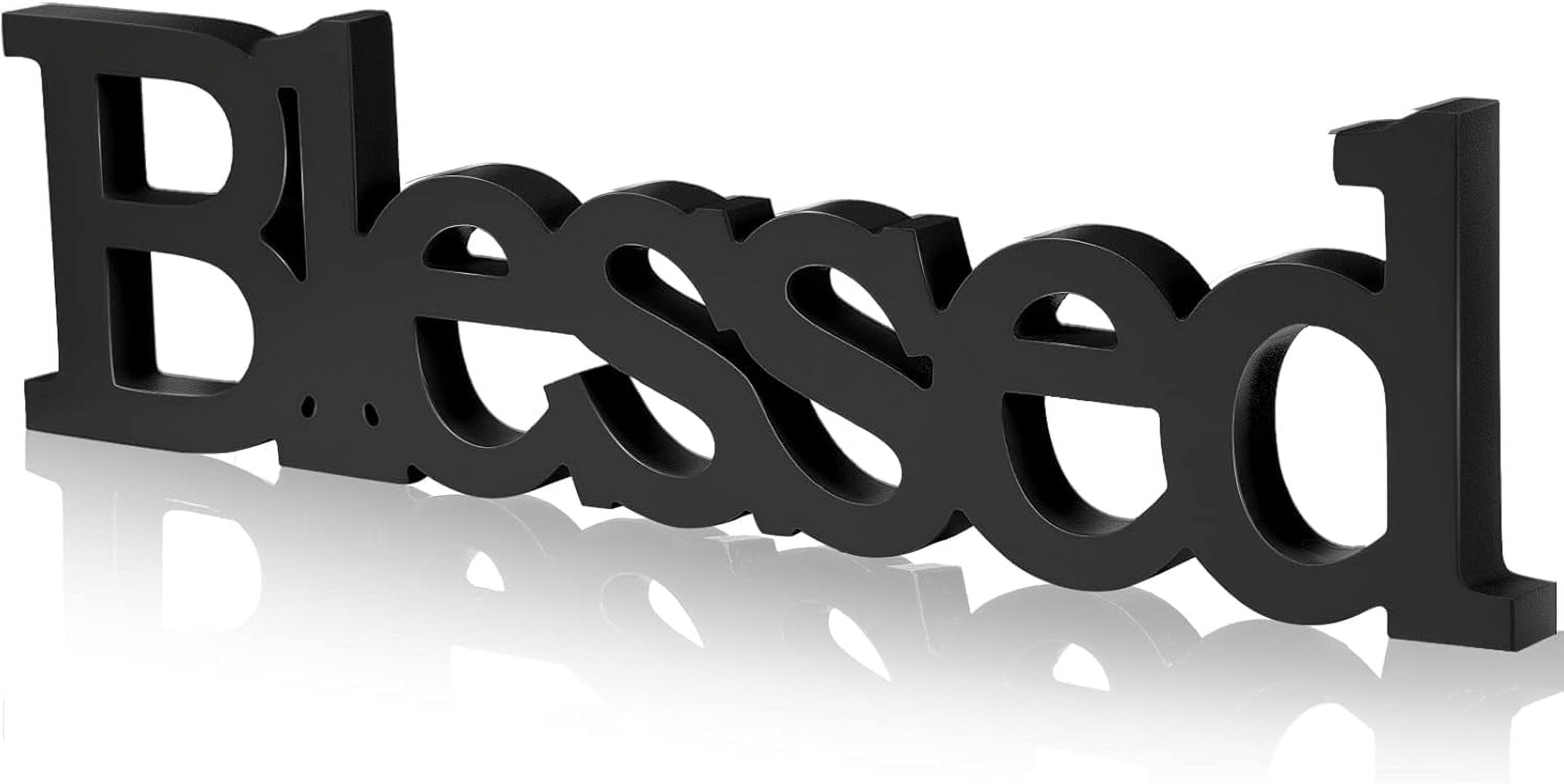 Blessed Letter Table Sign Blessed Standing Letter Table Sign Rustic ...