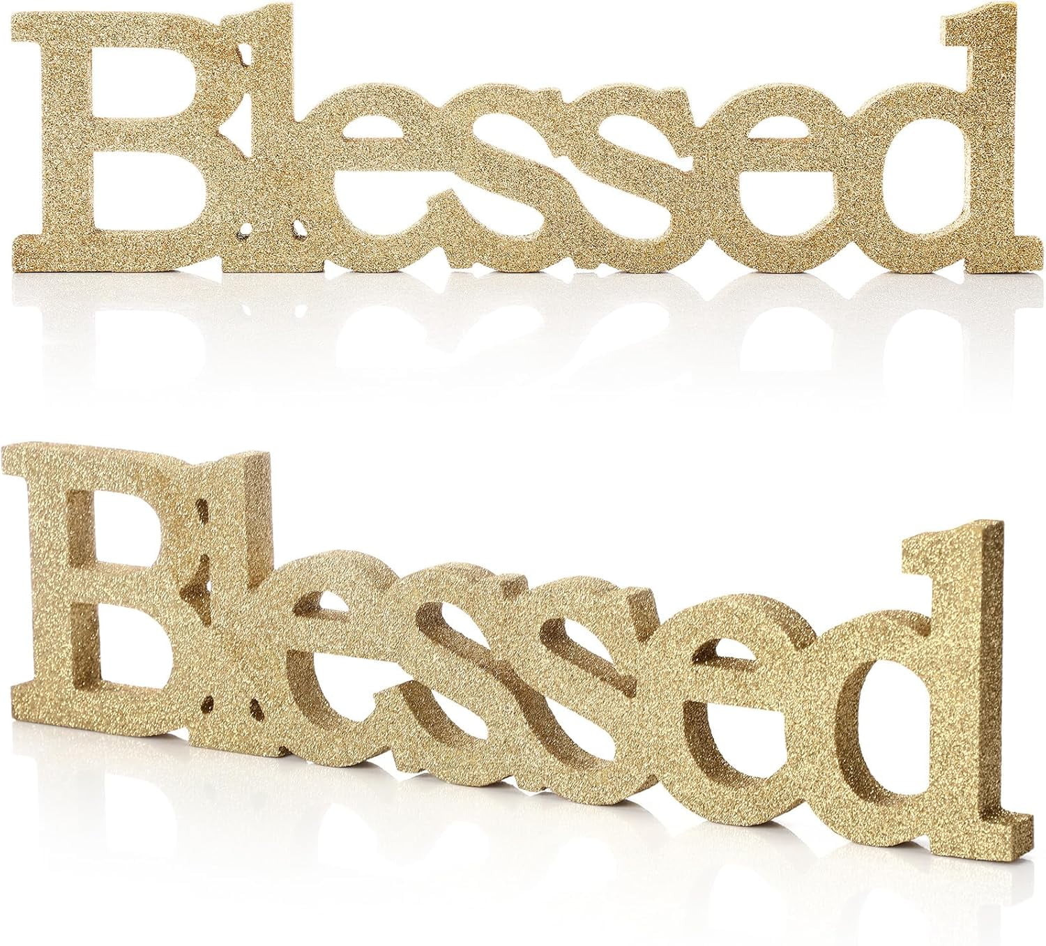 Blessed Letter Table Sign Stunning Glitter Blessed Standing Letter ...