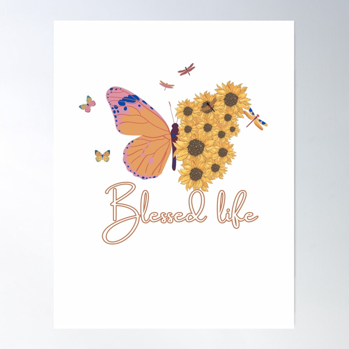 Blessed Life Poster Wall Art Modern Wall Decor For Living Room Bedroom ...