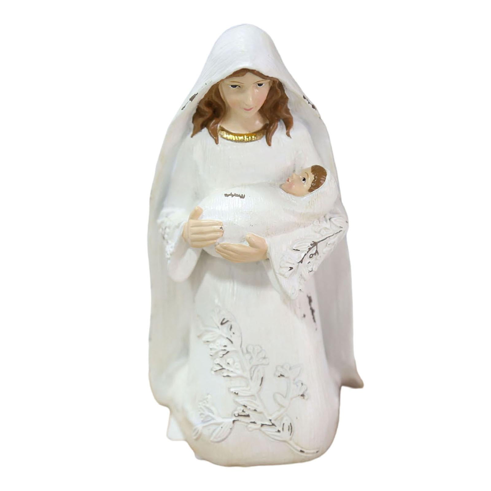 Blessed and Child Statue Christmas Mother Jesus Sculpture Ornament ...