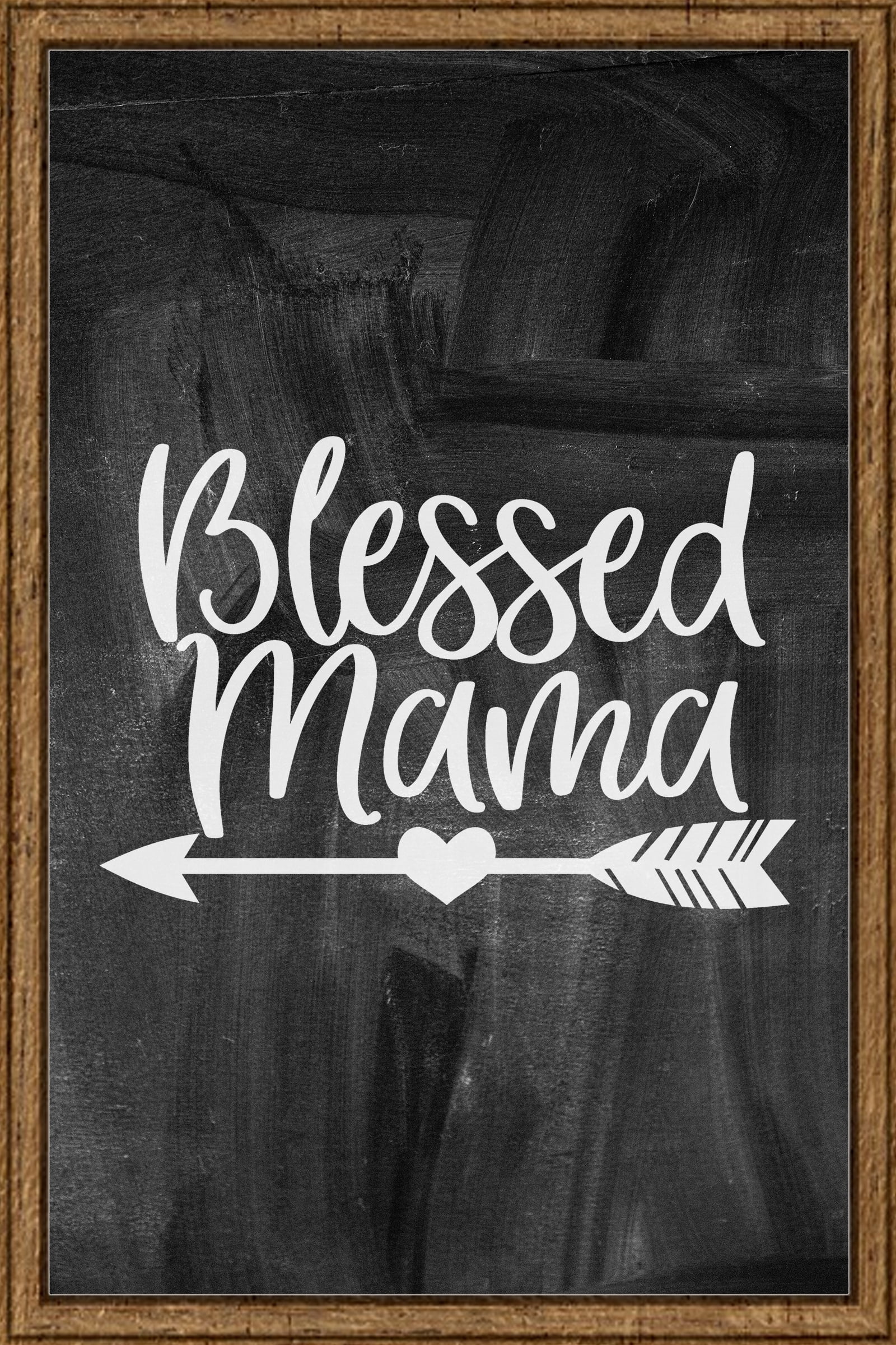 Blessed Mama Cute Mother Arrow Heart Mother Life Children Tin Sign ...