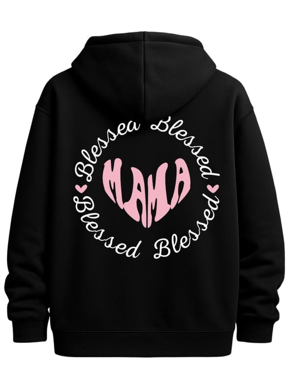 Blessed Mama Hoodie hoodies & sweatshirt men's sweater hoodie black ...