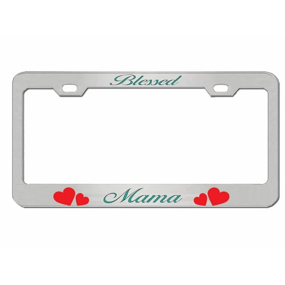 Blessed Mama Style Metal License Plate Frame Personalized/Car ...