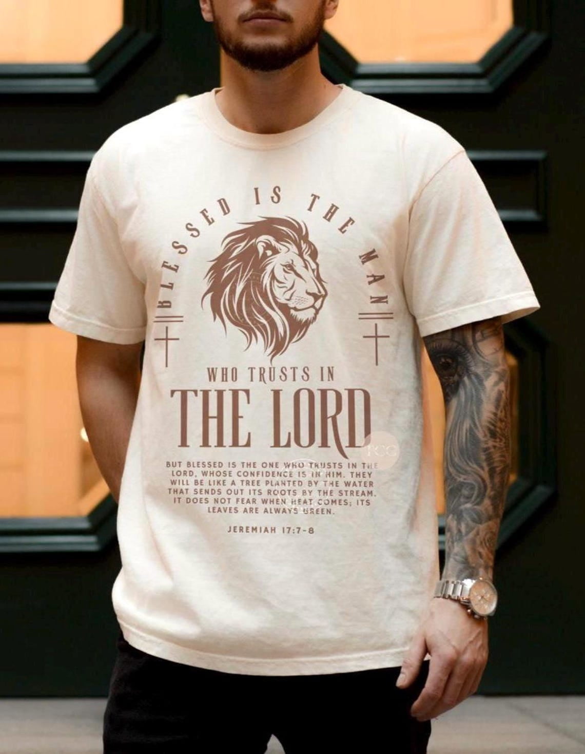 Blessed Is The Man Christian Men Shirt Christian Mens Shirt Bible Verse ...