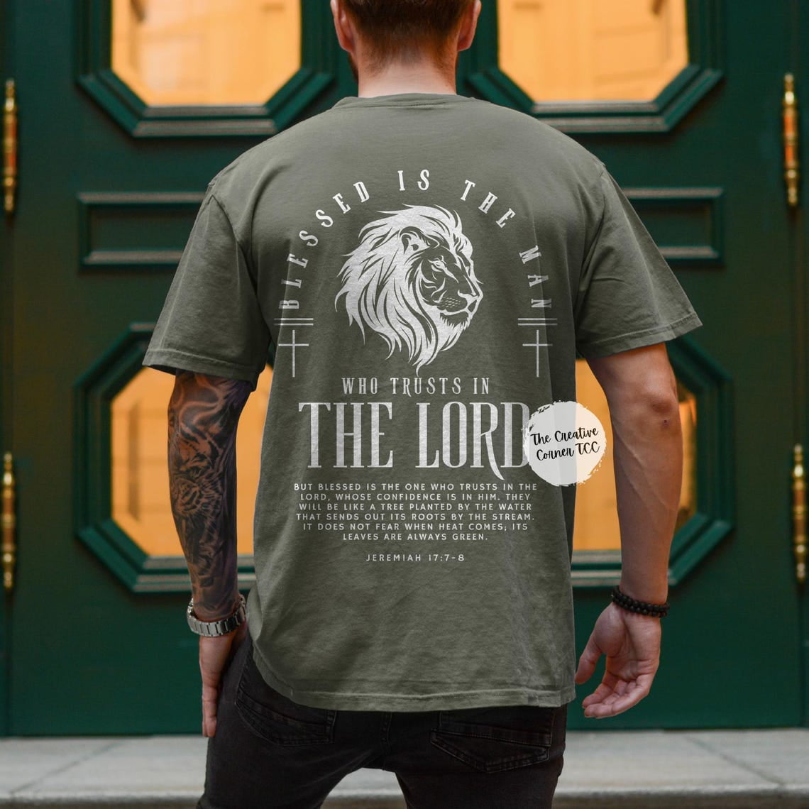 Blessed Is The Man Christian Men Shirt Christian Mens Shirt Bible Verse ...